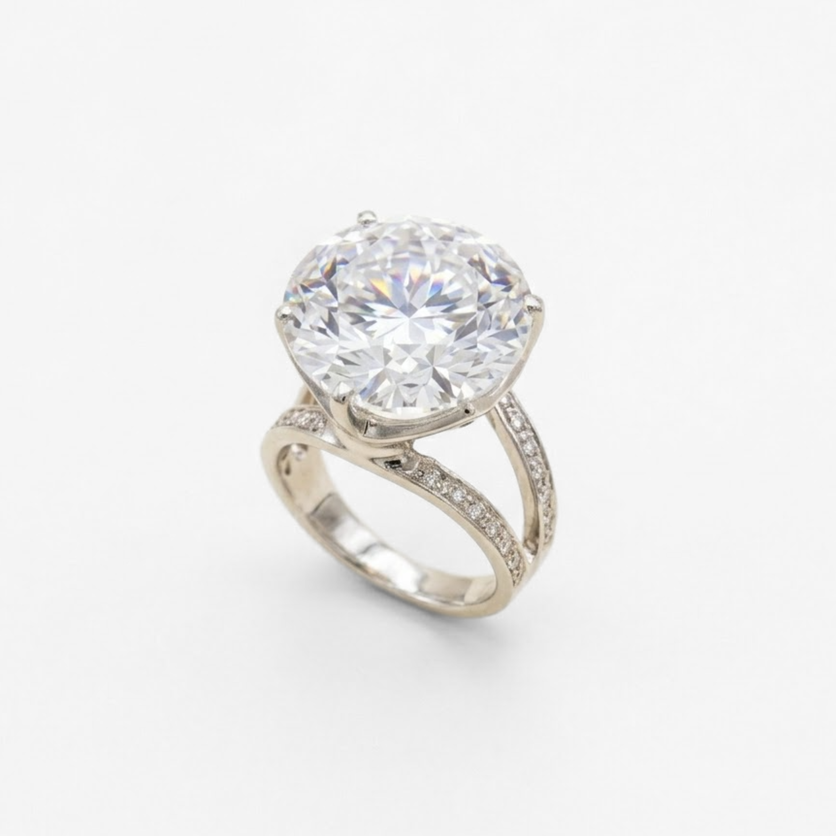 Large Diamond Ring - Sparkly Statement Ring - Split Shank Ring – Adina ...